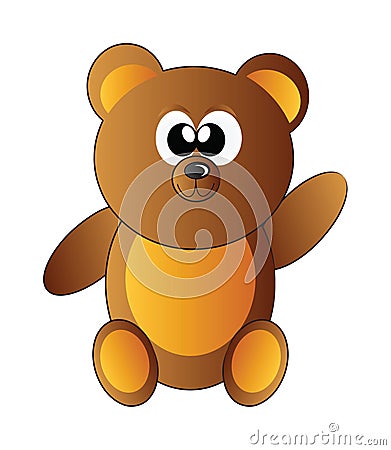 Happy Teddy Bear Vector Illustration | CartoonDealer.com #14265490