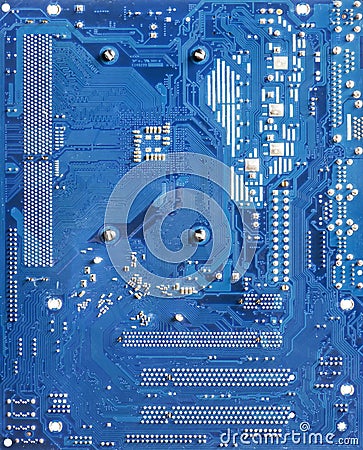 Hardware Blue Motherboard Circuit Technology Background Stock Image ...