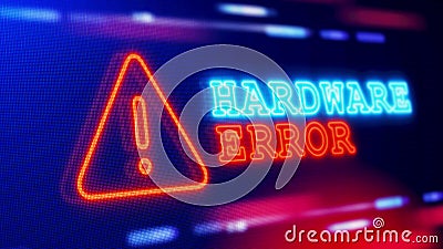 Hardware Error Warning Alert Screen Loop Blinking Glitch Animation. Stock Footage - Video of ...