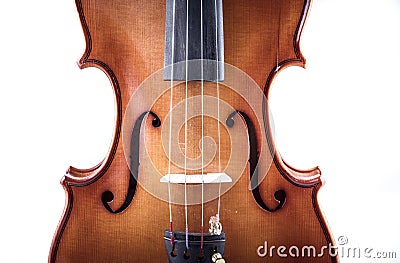 Harmony, Violin Front View Isolated On White, Vintage Royalty-Free ...
