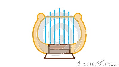 Harp Icon Animation stock video. Video of acting, equipment - 223519231