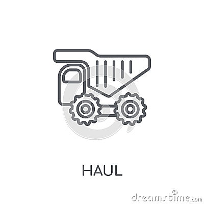 Haul Linear Icon. Modern Outline Haul Logo Concept On White Back ...