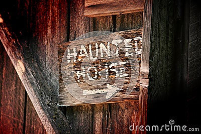 Haunted House Sign Royalty Free Stock Image - Image: 8262166