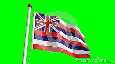 Hawaii flag stock video footage. Video of wind, waving - 35303195