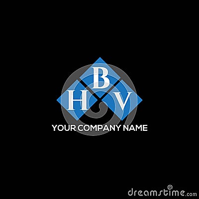 HBV Letter Logo Design On BLACK Background. HBV Creative Initials ...
