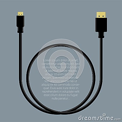 Hdmi Data Cable Template Cartoon Vector | CartoonDealer.com #91118961