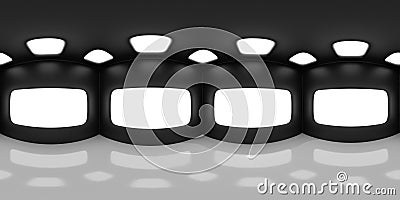 HDRI Map, Spherical Environment Panorama Background In Shades Of Black ...