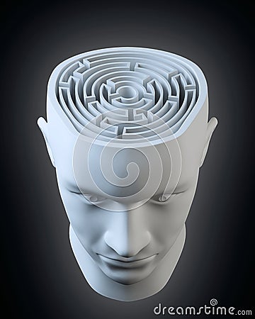 Head With A Labyrinth Inside Royalty Free Stock Image - Image: 15600266