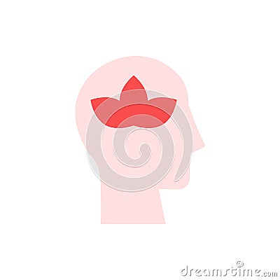 Head Lotus Icon. Simple Color Vector Elements Of Brain Process Icons ...