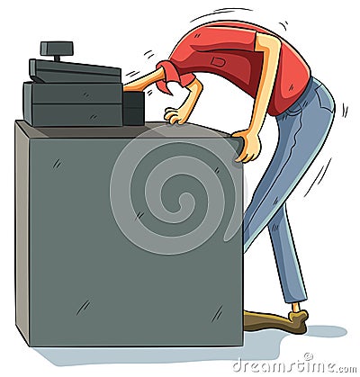 Head Stuck Stock Vector - Image: 39853972