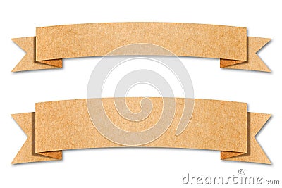 Header Origami Tag Recycled Paper Craft On White Royalty-Free Stock ...