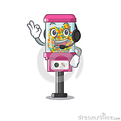 With Headphone Candy Vending Machine On The Cartoon | CartoonDealer.com ...