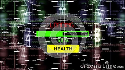Health Loading Progress Bar on the Screen Stock Footage - Video of care ...