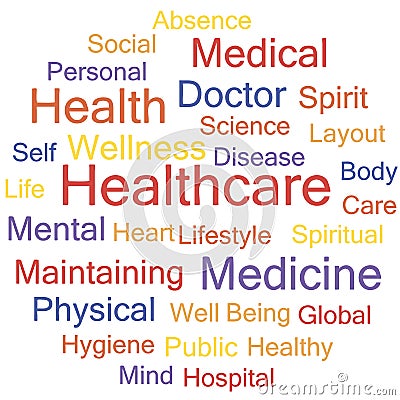 Good Health and Wellbeing Tag Cloud Stock Illustration - Illustration ...