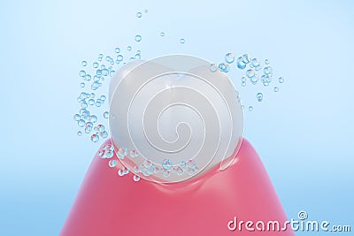 Gums And Teeth Protection Blue Background Royalty-Free Stock ...