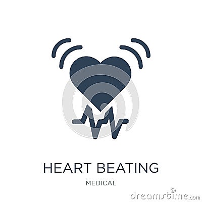 Heart Beating Icon In Trendy Design Style. Heart Beating Icon Isolated ...