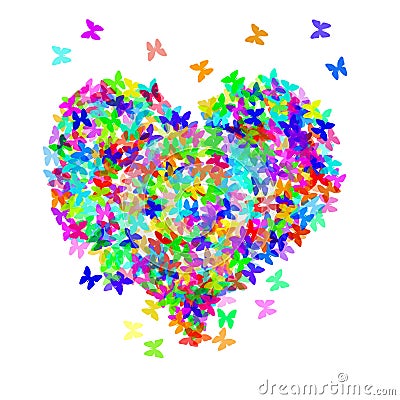 Heart And Butterflies Royalty-Free Stock Image | CartoonDealer.com ...