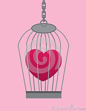 Heart Cage Vector Illustration | CartoonDealer.com #42074742