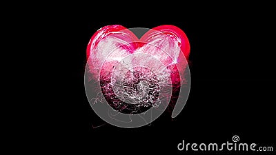 Heart Disintegrating on the Particles Stock Video - Video of breaking ...