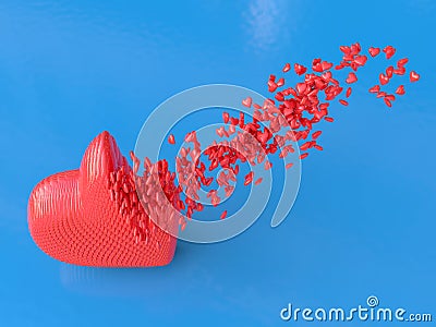 Heart Dissolving Into Small Hearts Stock Image | CartoonDealer.com ...