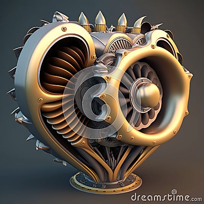 Heart Engine, Concept Art Royalty-Free Stock Photo | CartoonDealer.com ...