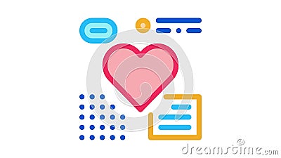 Heart Examination Icon Animation Color Stock Footage - Video of ...