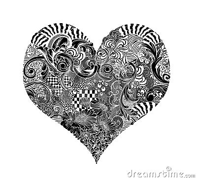 Heart Ink Doodle Stock Illustration - Image: 50317033