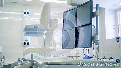 Heart Monitors in Work in a Surgery Room. 4K. Stock Footage - Video of ...