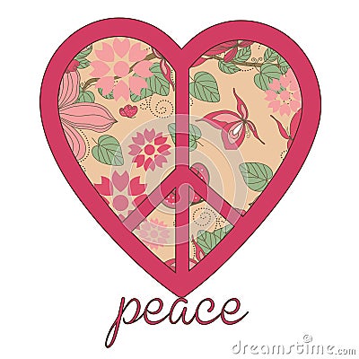 Heart Peace Symbol Royalty Free Stock Photos - Image: 36004528