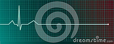 Heart Pulse Monitor With Flatline Stock Photo - Image: 12115310