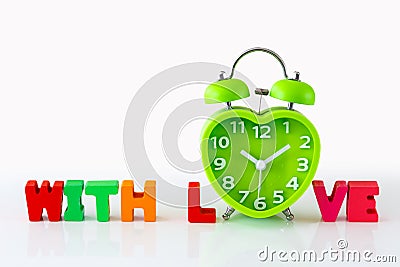 Heart Shape Clock With Wooden Alphabets Royalty-Free Stock Image ...