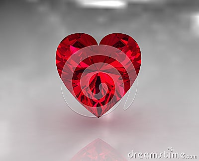 Heart Shape Red Garnet Stone Stock Photo - Image: 21241980
