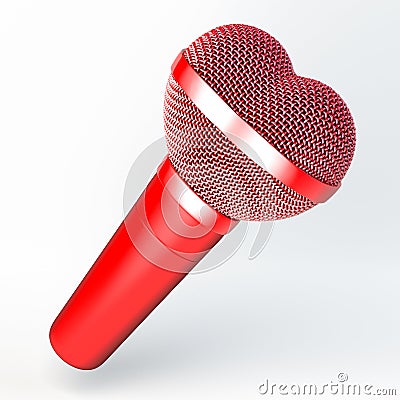 Heart Shaped Hand Microphone Stock Illustration - Image: 51400825