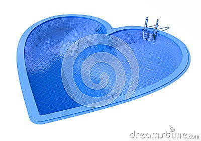 Heart Shaped Swimming Pool Royalty Free Stock Images - Image: 10634399
