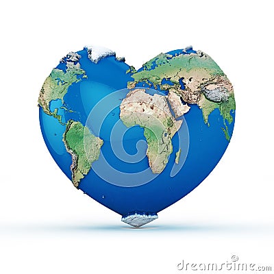 Heart-shaped World Stock Image - Image: 28843361