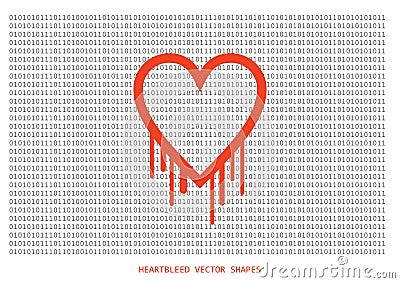 Heartbleed Openssl Bug Vector Shape, Bleeding Heart With Wall Of ...