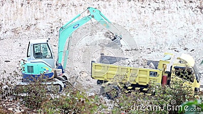 Heavy Machinery 1 of 4 - Excavator Loading a Truck Stock Footage ...