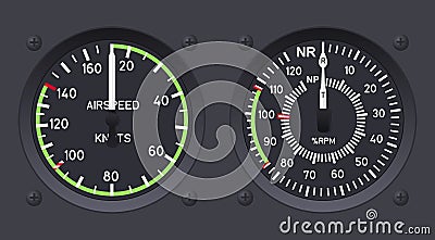Helicopter Airspeed Indicators Cartoon Vector | CartoonDealer.com #24057913