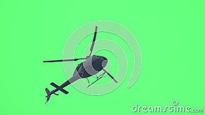 Helicopter Flying on Green Screen Low Angle Camera Stock Video - Video ...