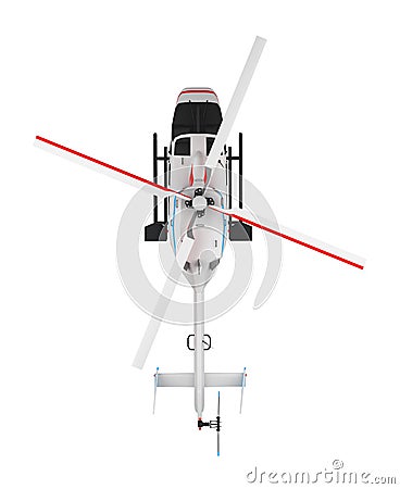 Helicopter Top View Isolated On White Royalty-Free Stock Photo ...