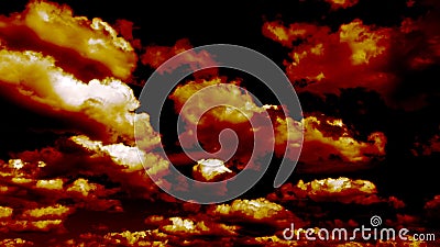 Hell Fire Sky And Clouds Time Lapse Stock Video - Video of flame ...