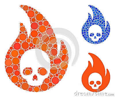 Hellfire Composition Icon Of Circle Dots Vector Illustration ...