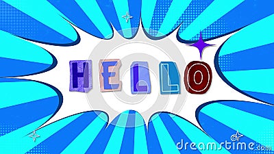 Hello Animation Comic Background Stock Video - Video of cartoon, hola ...