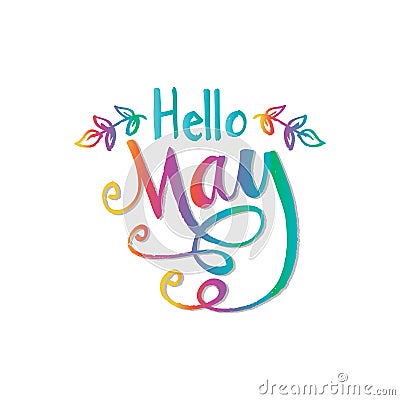 Hello May Inscription. Stock Illustration - Image: 90003247