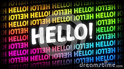 Hello Message Background Loop Stock Footage - Video of communication ...
