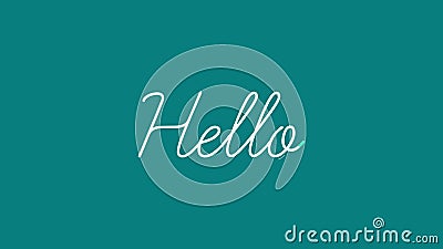 Hello Motion Graphics Flat Animation Stock Video - Video of hello ...