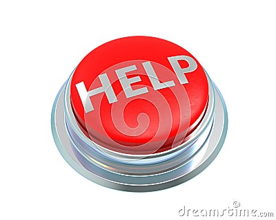 HELP Button. Red HELP Button Isolated. Icon Button HELP. Text HELP On ...