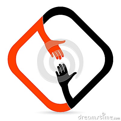 Helping Hand Vector Illustration | CartoonDealer.com #23888674