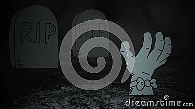 A Helping Hand among the Graves in the Cemetery Stock Video - Video of ...