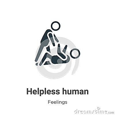 Helpless Human Vector Icon On White Background. Flat Vector Helpless ...